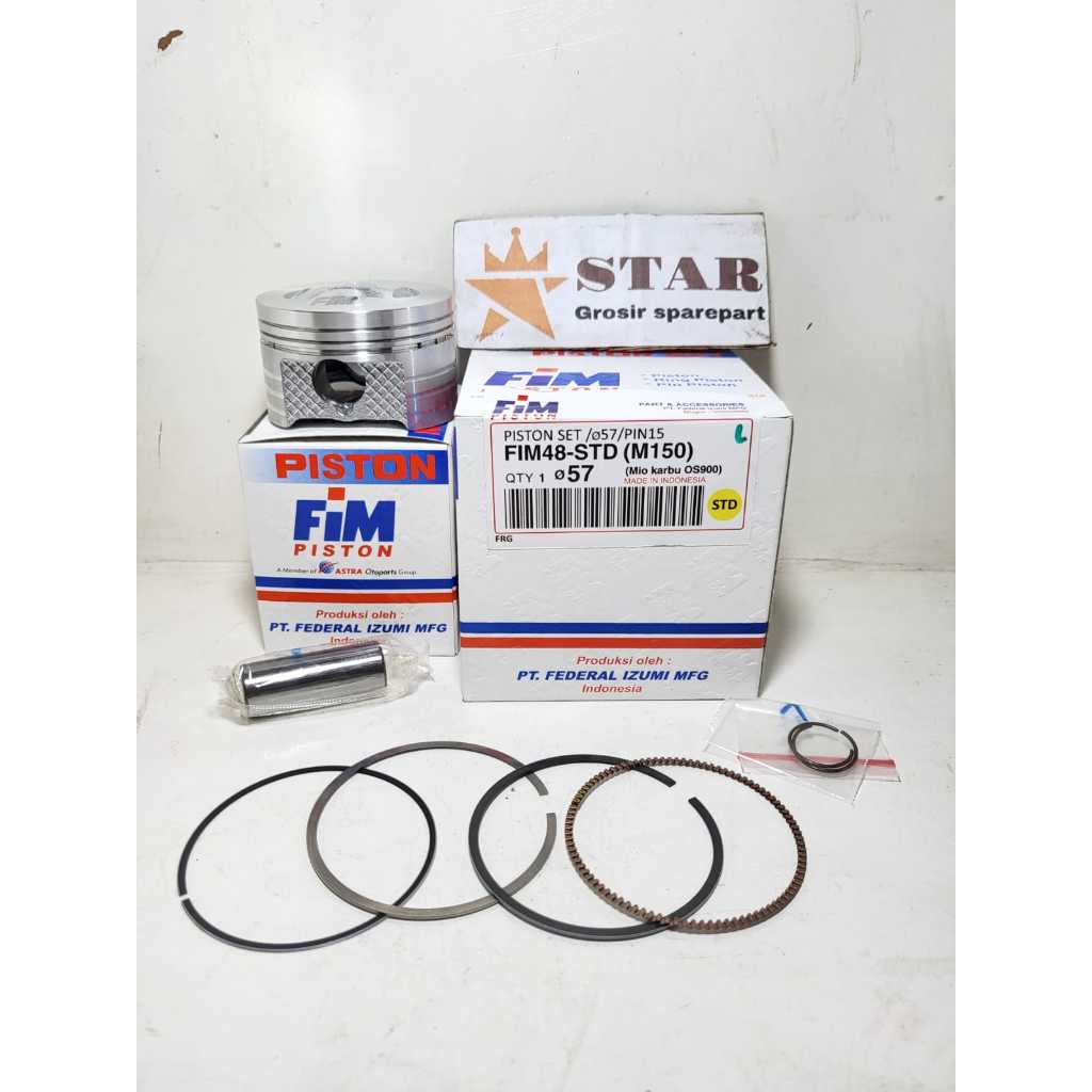 Jual PISTON KIT MIO XB JENONG/BIG BORE FIM47 FIM48 PEN 15 53,5mm s/d ...