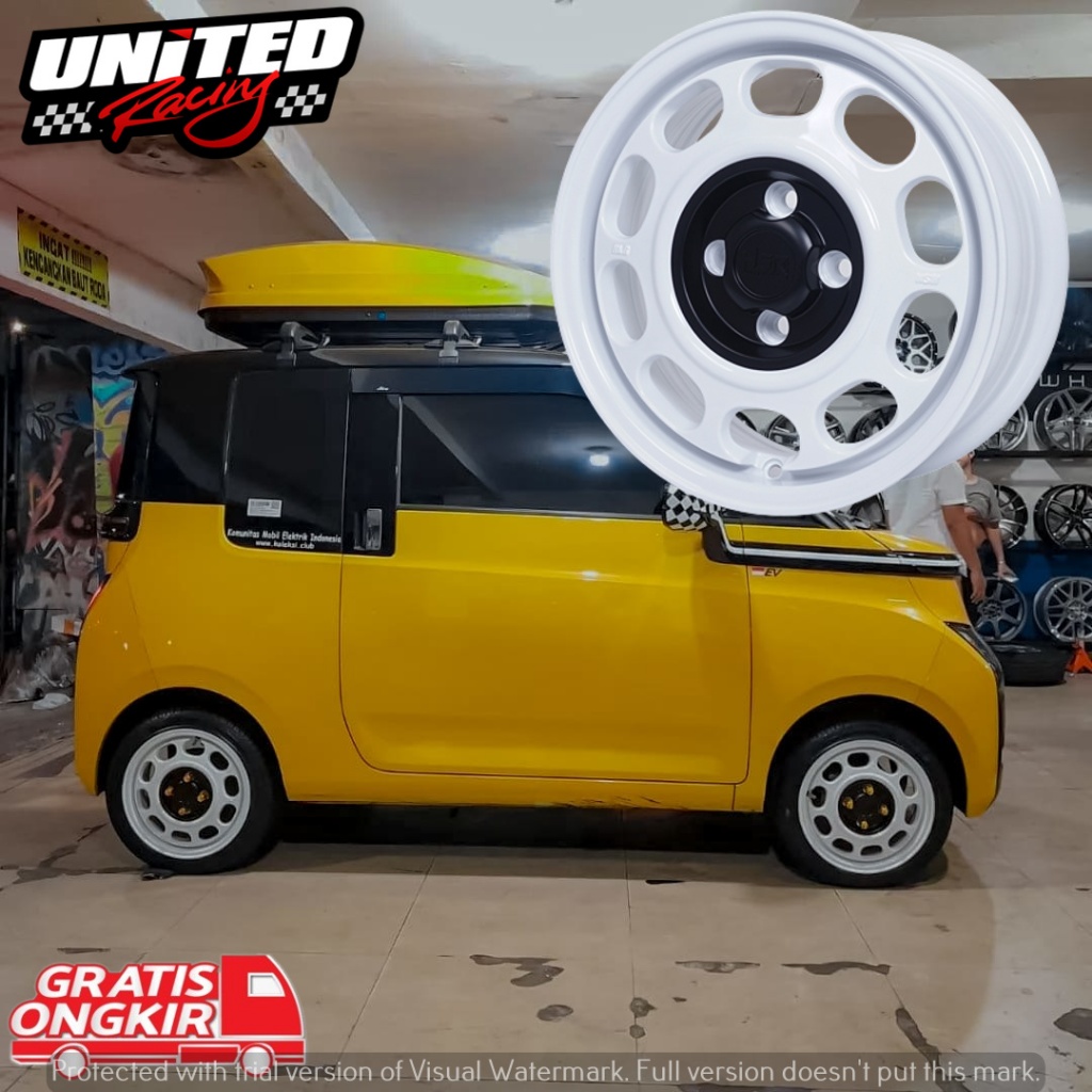 Jual VELG MOBIL CLASIC RETRO RING 14 PELEK HSRKLG WHITE + BAN 155/55 ...