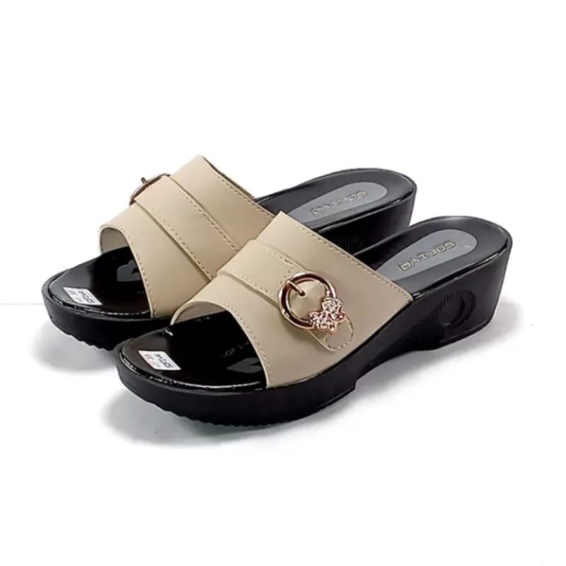 Jual Sandal Sofiya Wedges Wanita Kekinian 5cm Sandal Wedges Sofiyah ...