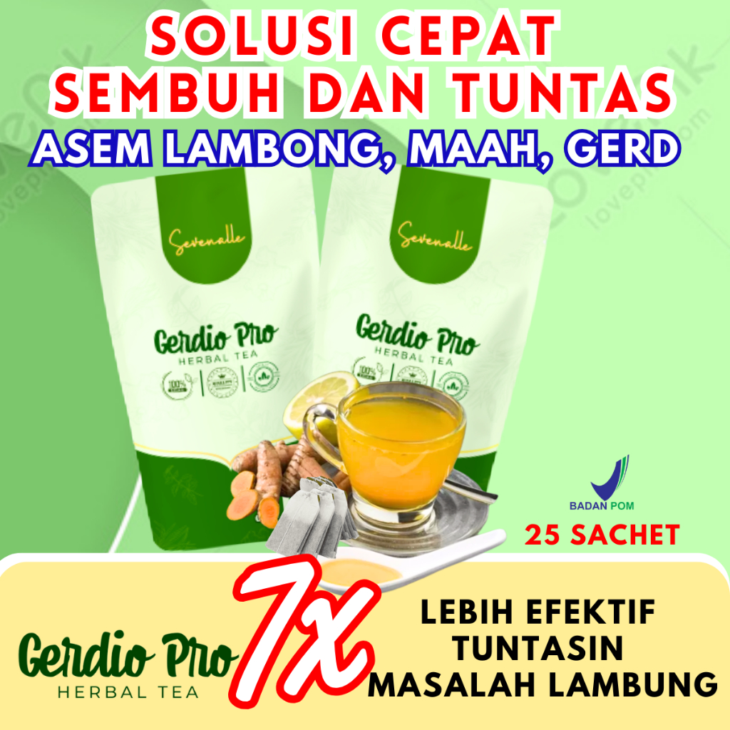 Jual Gerdio Pro Obat Herbal Teh Asam Lambung Maag Gerd Kronis Ampuh ...