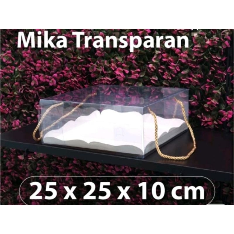 Jual BOX DESSERT KUE, PUDING / BOX MIKA DENGAN TALI | Shopee Indonesia