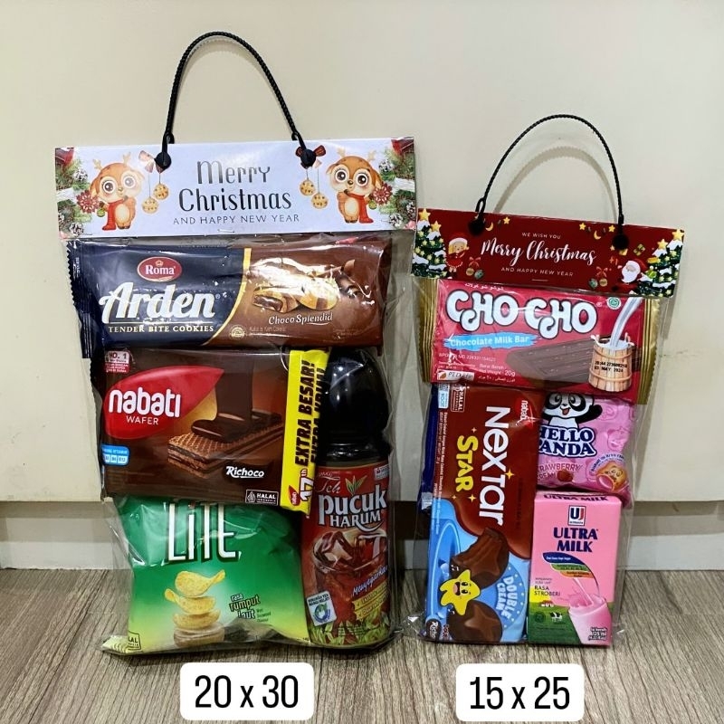 Jual Plastik Snack Natal Tas Snack Natal Isi 10 Pcs | Shopee Indonesia