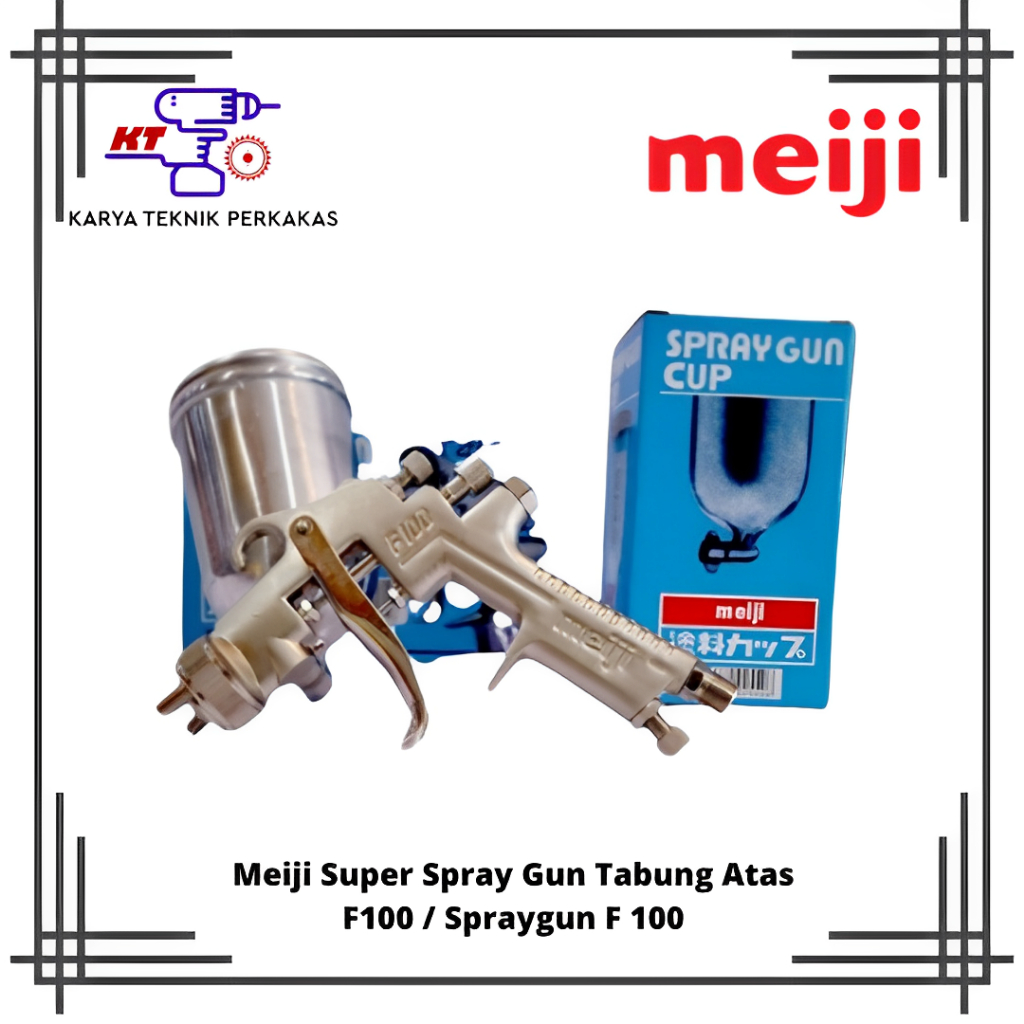 Jual Meiji Super Spray Gun Tabung Atas F100 / Spraygun F 100 | Shopee ...