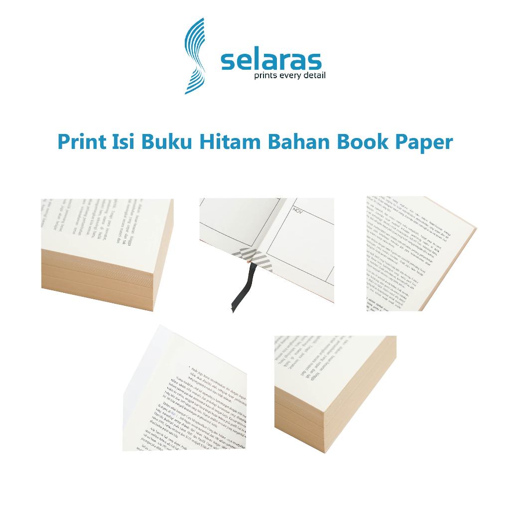 Jual Jasa Print Cetak Isi Buku Satuan Bahan Book Paper Novel Hitam ...