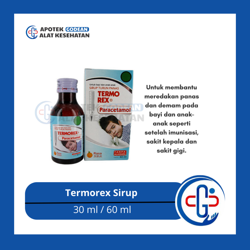 Jual TERMOREX SYRUP 30 ML 60 ML /DEMAM ANAK /SIRUP PEREDA NYERI ...
