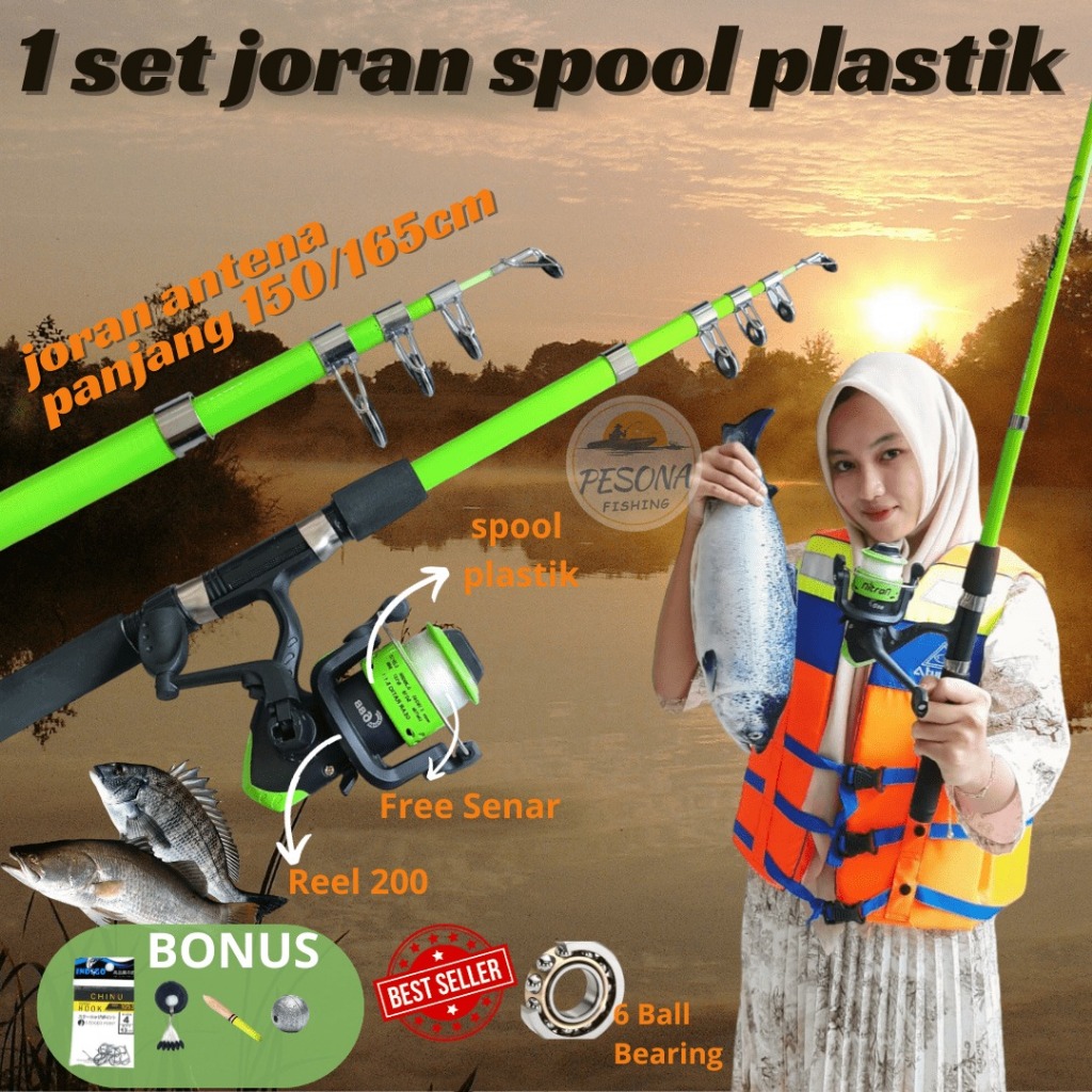 Jual Set Pancing JORAN MODEL ANTENA 150 Dan Reel 6 BB Audrey/Costa 200 ...