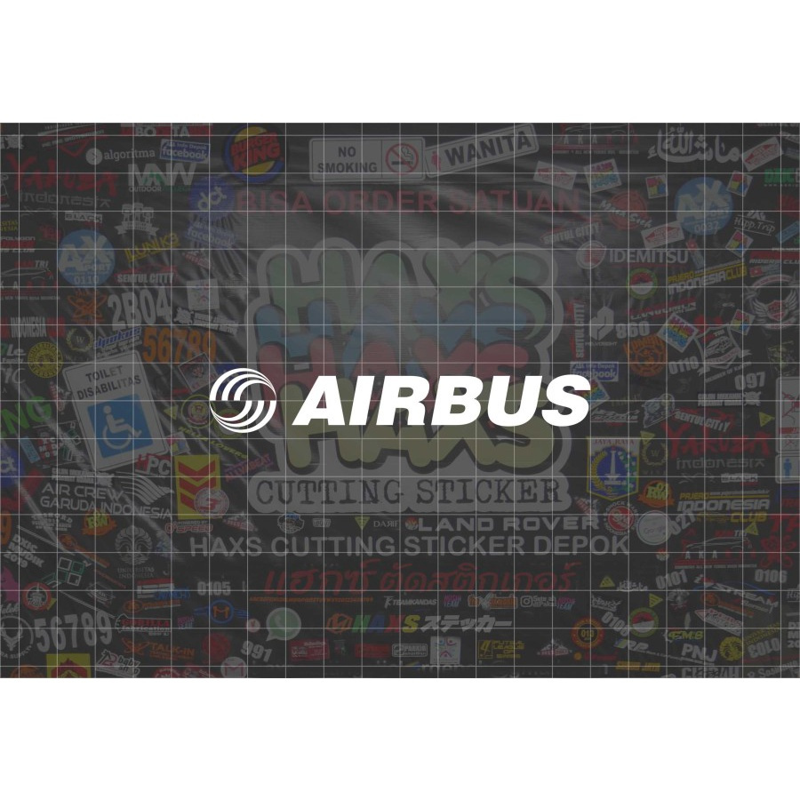 Jual 0025 Cutting Sticker Airbus Ukuran 10 Cm Untuk Motor Mobil V1 ...
