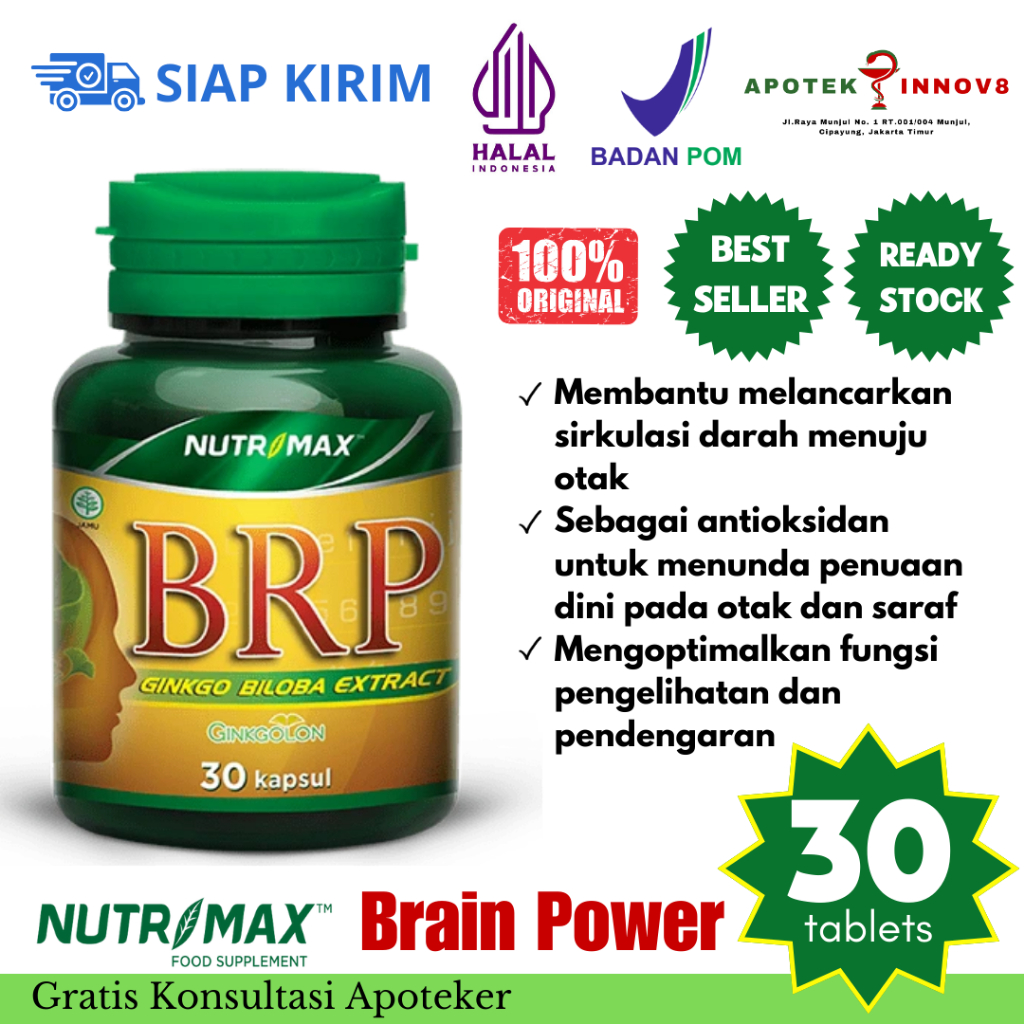 Jual Nutrimax Brain Power isi 30 Tablet - Melancarkan Sirkulasi Darah ...