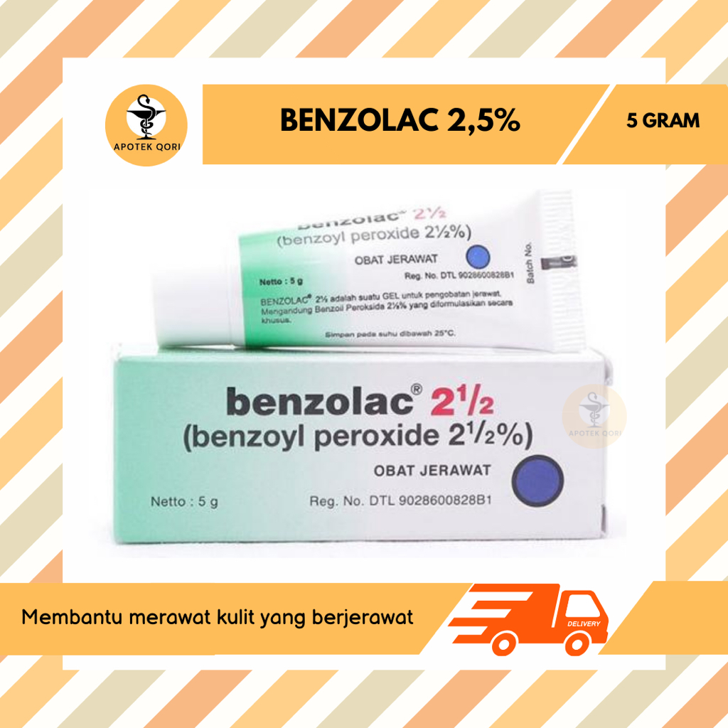 Jual BENZOLAC GEL 2,5% 5 GRAM/OBAT JERAWAT | Shopee Indonesia