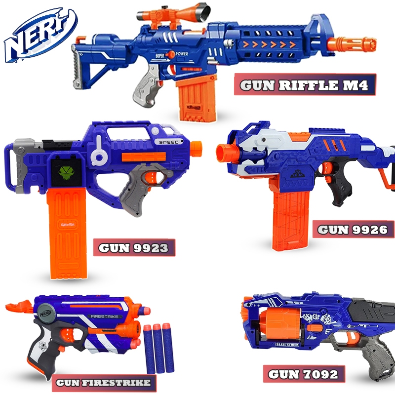 Jual Mainan Anak Laki Laki Tembakan Replika Nerf Gun Free Peluru Busa ...