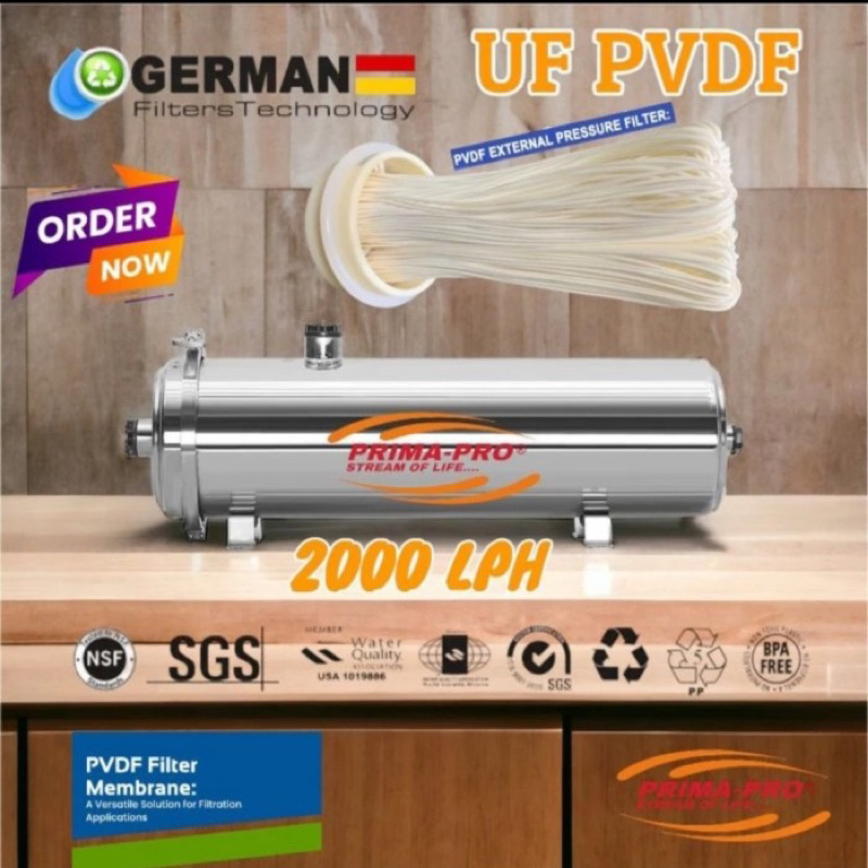 Jual ultrafiltrasi pvdf 2000 Membrane Ultrafiltrasi PVDF UF 2000 LPH ...
