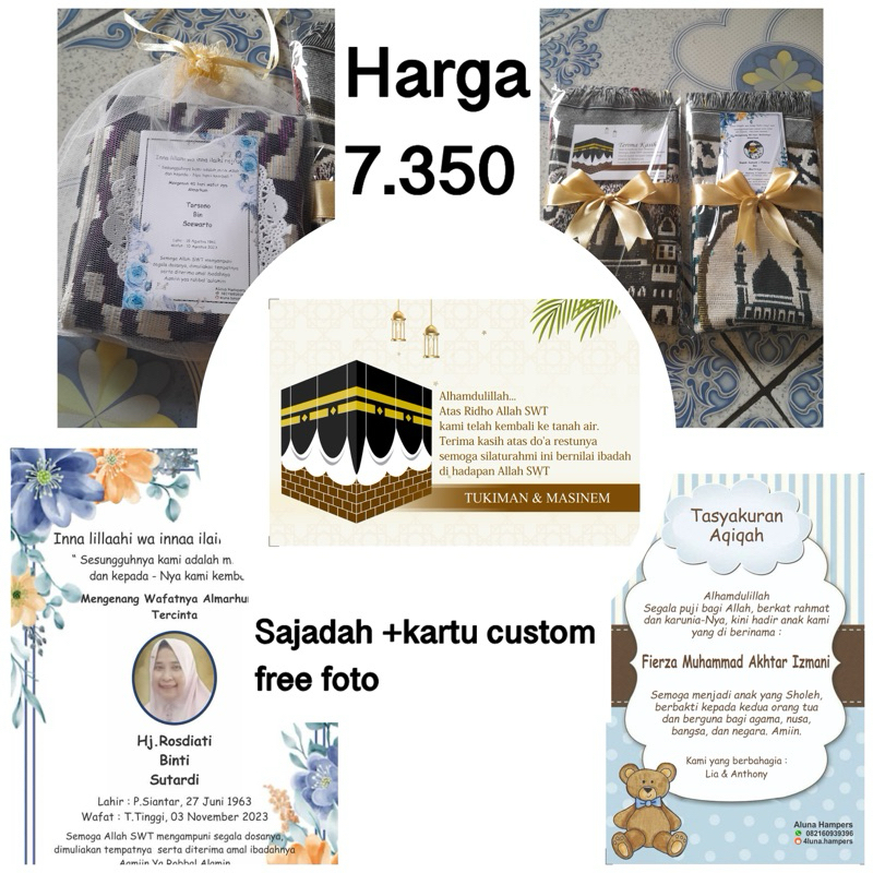 Jual SOUVENIR SAJADAH TASBIH PLASTIK TILE BOX TAHLIL AQIQAH KHITAN ...