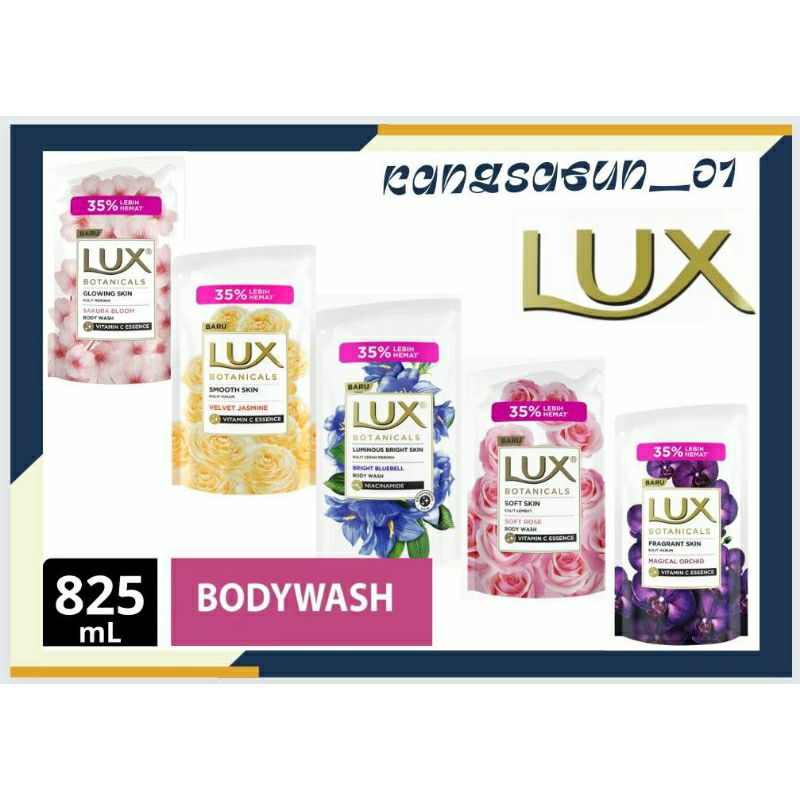 Jual LUX 825 Ml Body Wash Sabun Mandi Cair LUX Refill | Shopee Indonesia