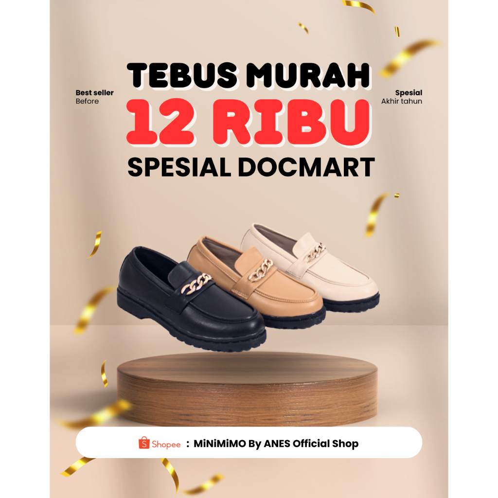 Jual MiNiMiMO By ANES Sepatu Docmart Wanita / Loafers Wanita - Docmart ...