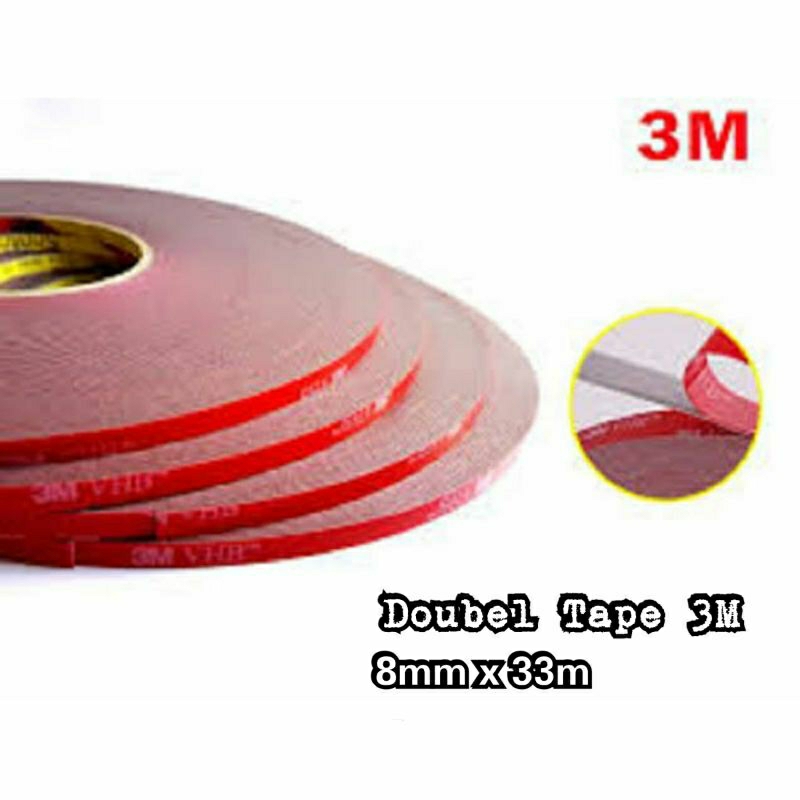 Jual Isolasi Double Tape 3M Merah 33m x 88mm | Shopee Indonesia