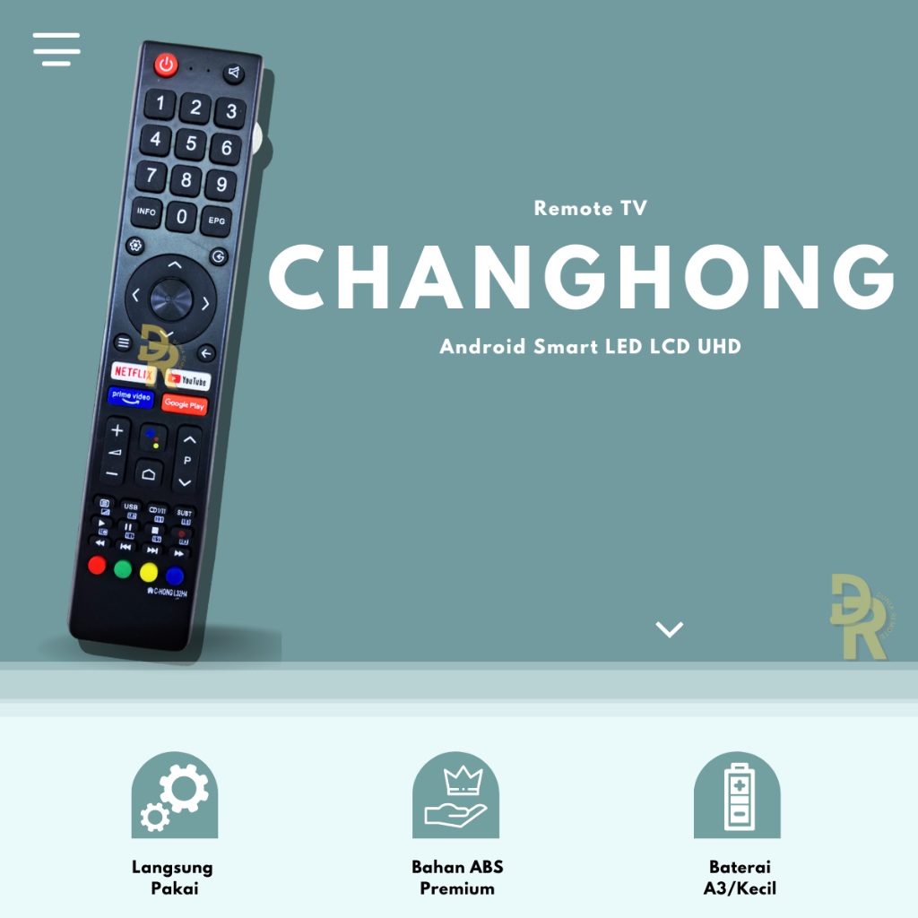 Jual Remot Remote TV CHANGHONG Android Smart TV Led lcd L32H4 Tanpa ...