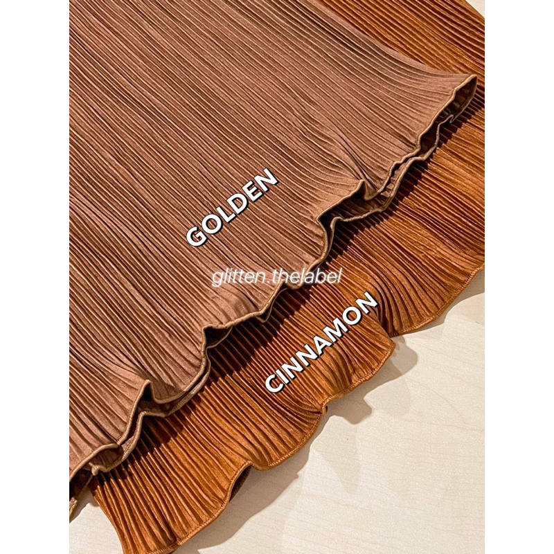 Jual MIDI Wavy Pleats Skirt 7/8 / Rok Plisket wavy / Rok Plisket Lidi ...