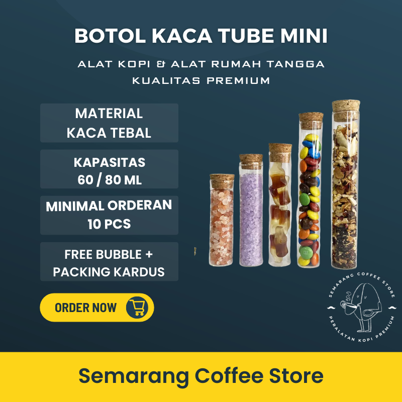 Jual Botol Kaca Serba Guna Tutup Gabus 60 ML Dan 80 ML Tabung Kaca ...