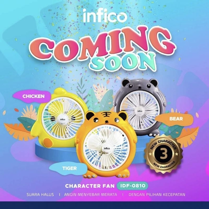 Jual Kipas Angin Duduk Meja Karakter 20w / Box Fan INFICO IDF-0810 ...