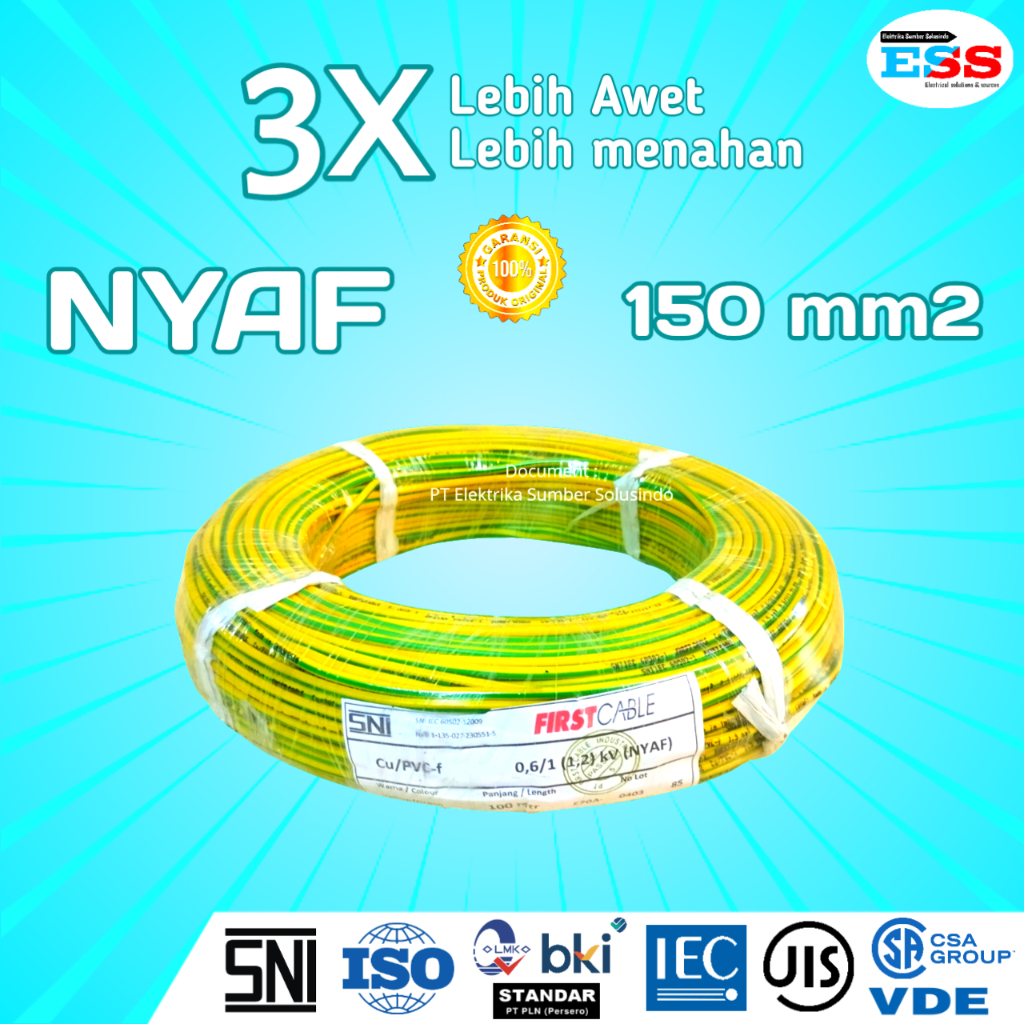 Jual Kabel Ground NYAF 150 mm2 - Kabel serabut tunggal tembaga murni ...