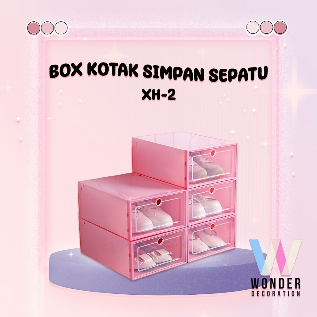 Jual Kotak Sepatu Transparan Tebal Serbaguna Shoes Box Tempat ...