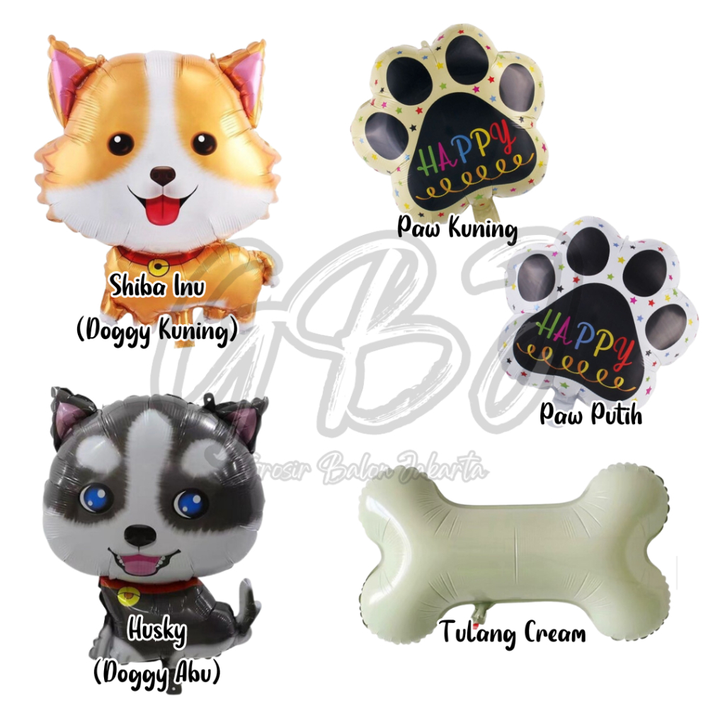 Jual Balon Foil JUMBO Animal Doggy / Anjing Cute / Dog Lover (Shiba Inu ...
