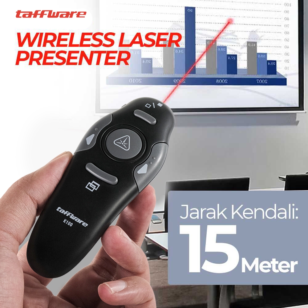Jual Taffware RF Wireless Laser Presenter Model / Laser Pointer / Laser ...