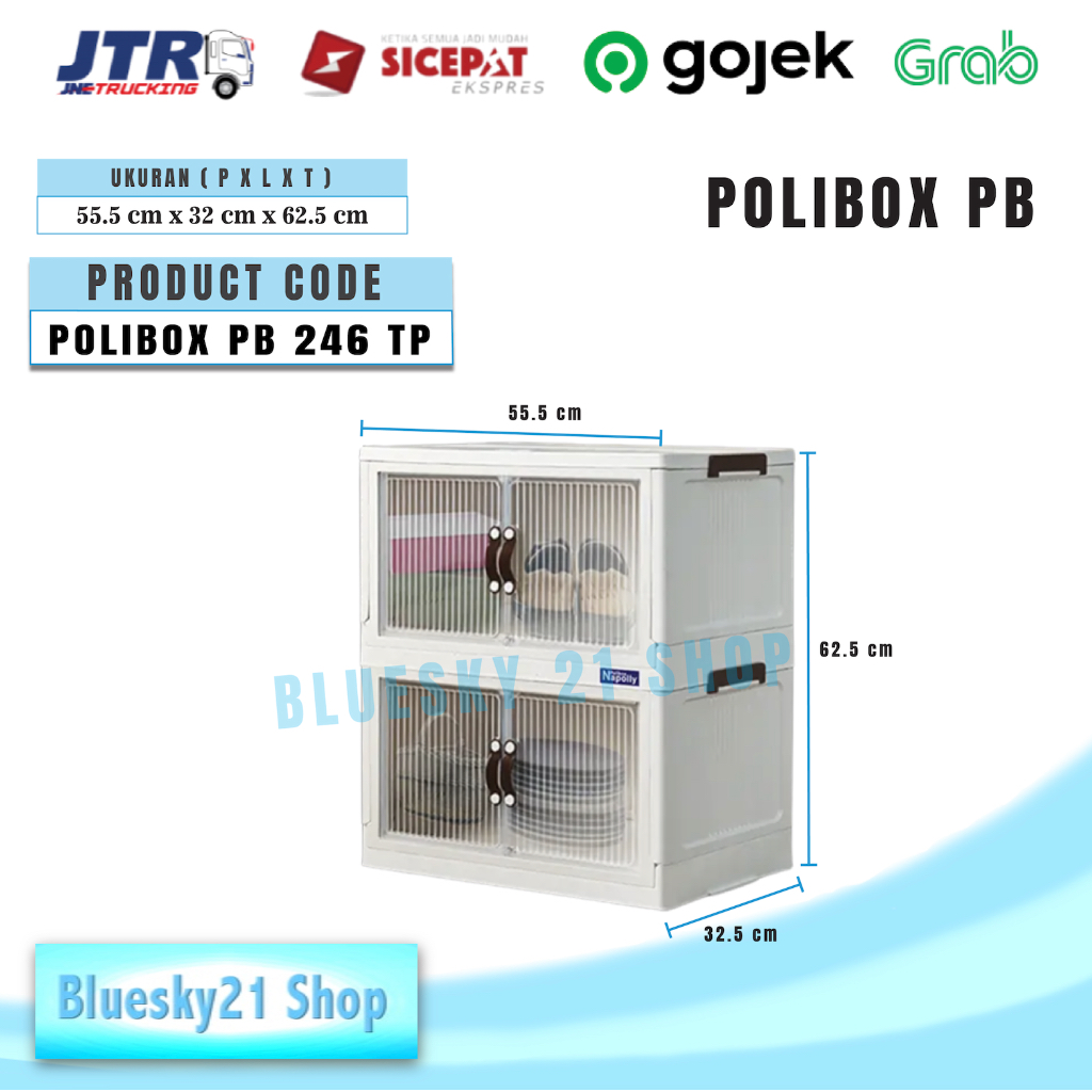 Jual NAPOLLY POLIBOX RAK PENYIMPANAN SERBAGUNA 1 SUSUN & 2 SUSUN BOX ...