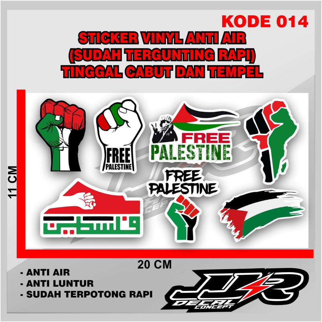 Jual Stiker pack Free Palestine palestina Sudah tercutting rapi cocok ...