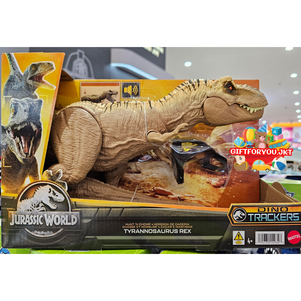 Jual Jurassic World Hunt N ChompTyrannosaurus Rex Dino Tracker Mainan ...