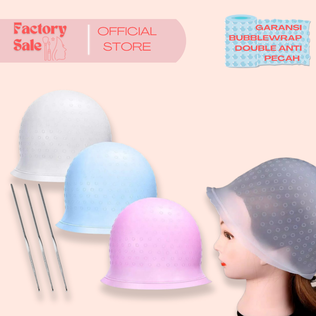 Jual FREE JARUM Magicap Topi highlight cat rambut topi bleaching alat ...
