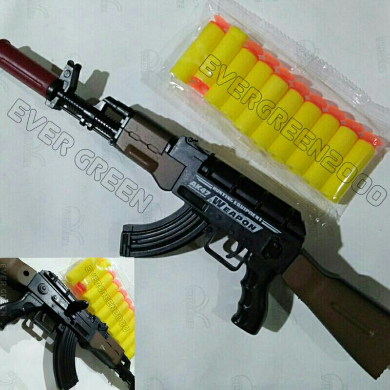 Jual Miniatur AK47 Weapon - Handgun/Sniper Kecil (with Soft Bullet ...