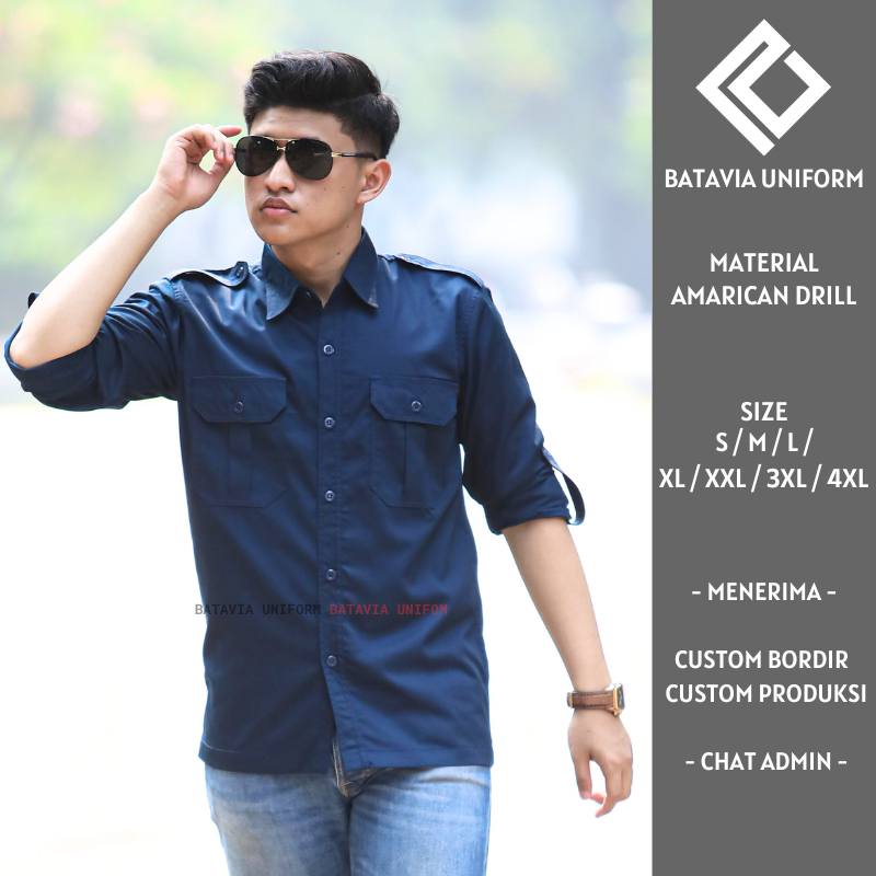 Jual Baju Tactical Pria Lengan Panjang - Kemeja Taktikal Seragam Kerja ...