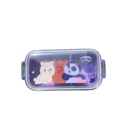 Jual MINISO X WE BARE BEARS Bento Box 450ml Purple Kotak Makan Anak ...
