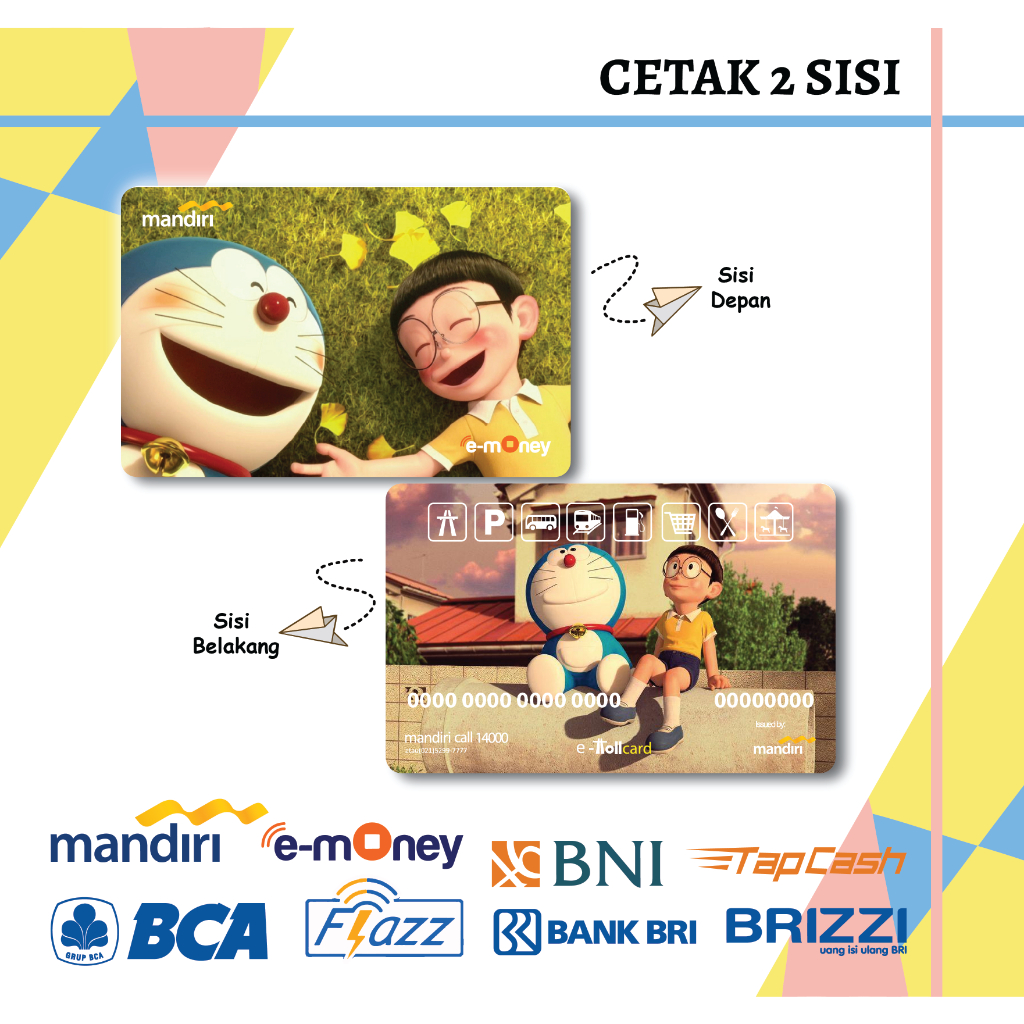 Jual KARTU EMONEY DORAEMON NOBITA ANIME JEPANG MANDIRI FLAZZ BCA GEN 2 ...