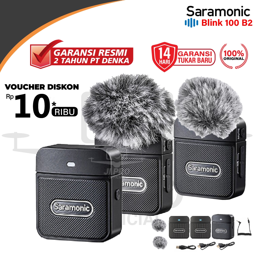 Jual Saramonic Blink 100 B2 (TX+TX+RX) Dual-Channel Wireless Microphone | Shopee Indonesia