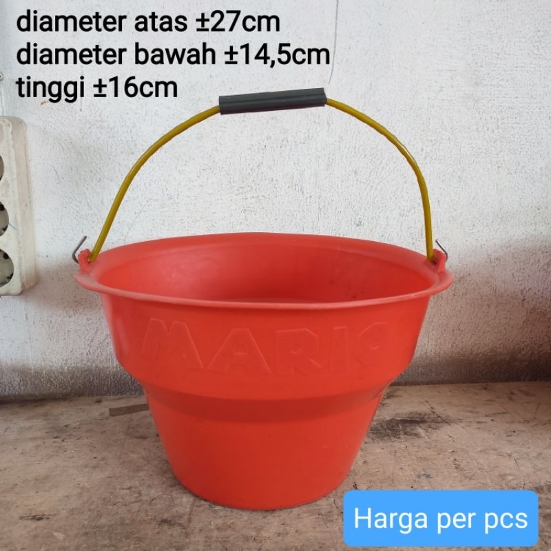 Jual Ember Cor plastik orange oren oranye anti pecah ember tukang ...