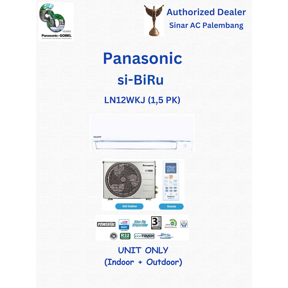Jual AC Panasonic 1,5 PK LN12WKJ SIBIRU LOW VOLTAGE | Shopee Indonesia