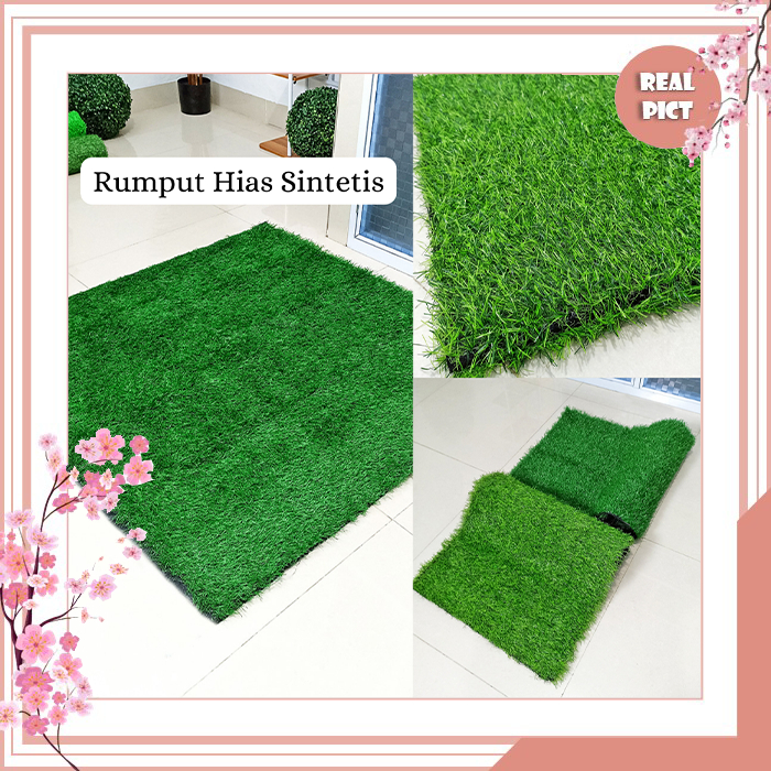 Jual UNICO Rumput Sintetis Tinggi Rumput 1.5 CM Tipe Swiss Buat Taman ...