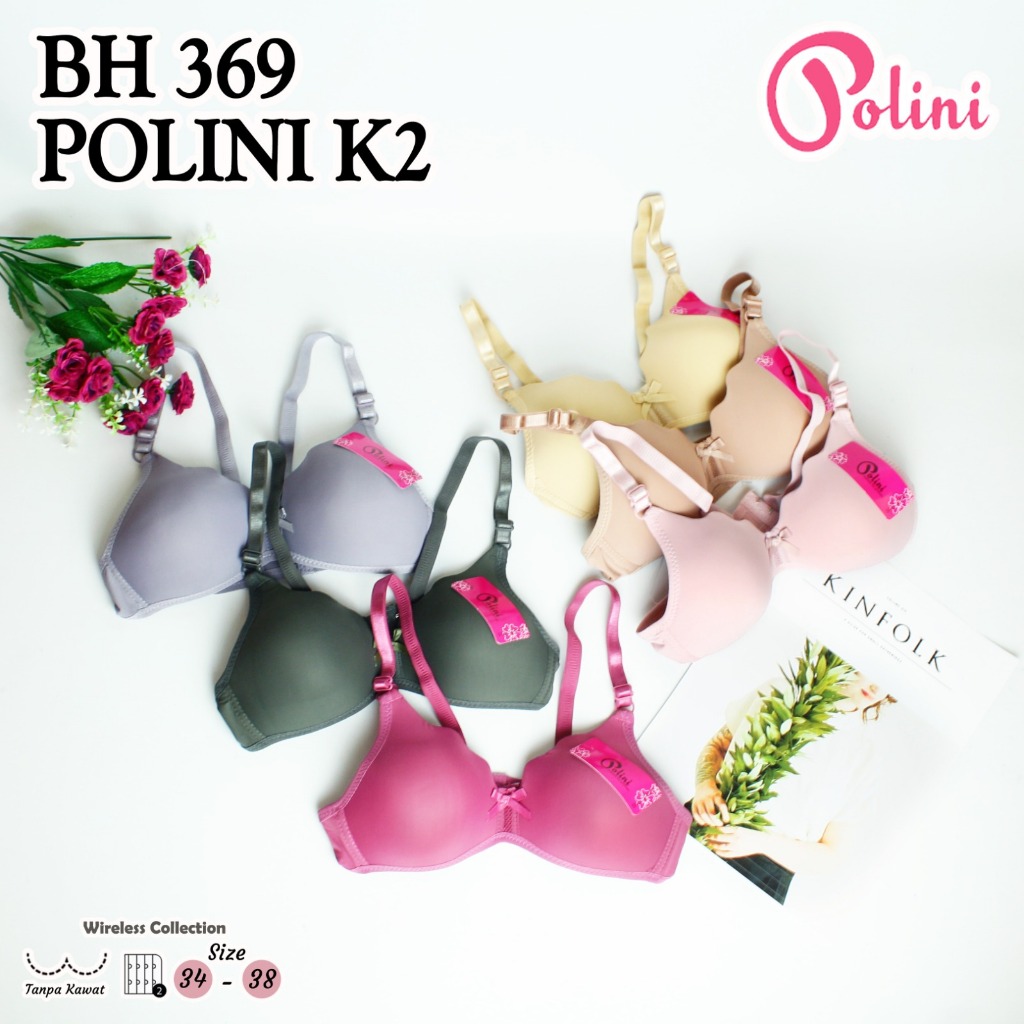 Jual Bra/BH Polini 369 Tanpa Kawat Push Up Cup Kecil Remaja / BH ...