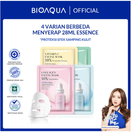Jual BIOAQUA SHEET MASK 10X THE EFFECT MASKER WAJAH WHITENING / ANTI-AGING / REPAIR ...