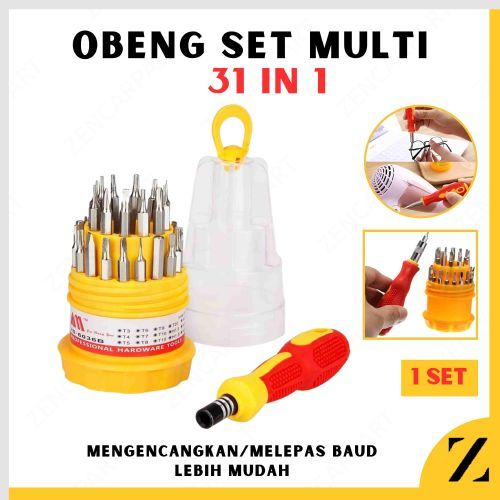 Jual Obeng Set Multifungsi Magnetic 31 in 1 31in1 31 pcs Reparasi Screwdriver Handphone ...
