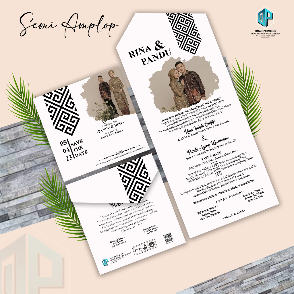 Jual UNDANGAN PERNIKAHAN SEMI AMPLOP MINIMALIS | ELEGAN DAN MURAH ...