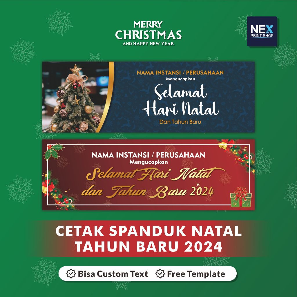 Jual Cetak Spanduk/Banner Natal dan Tahun baru | Shopee Indonesia