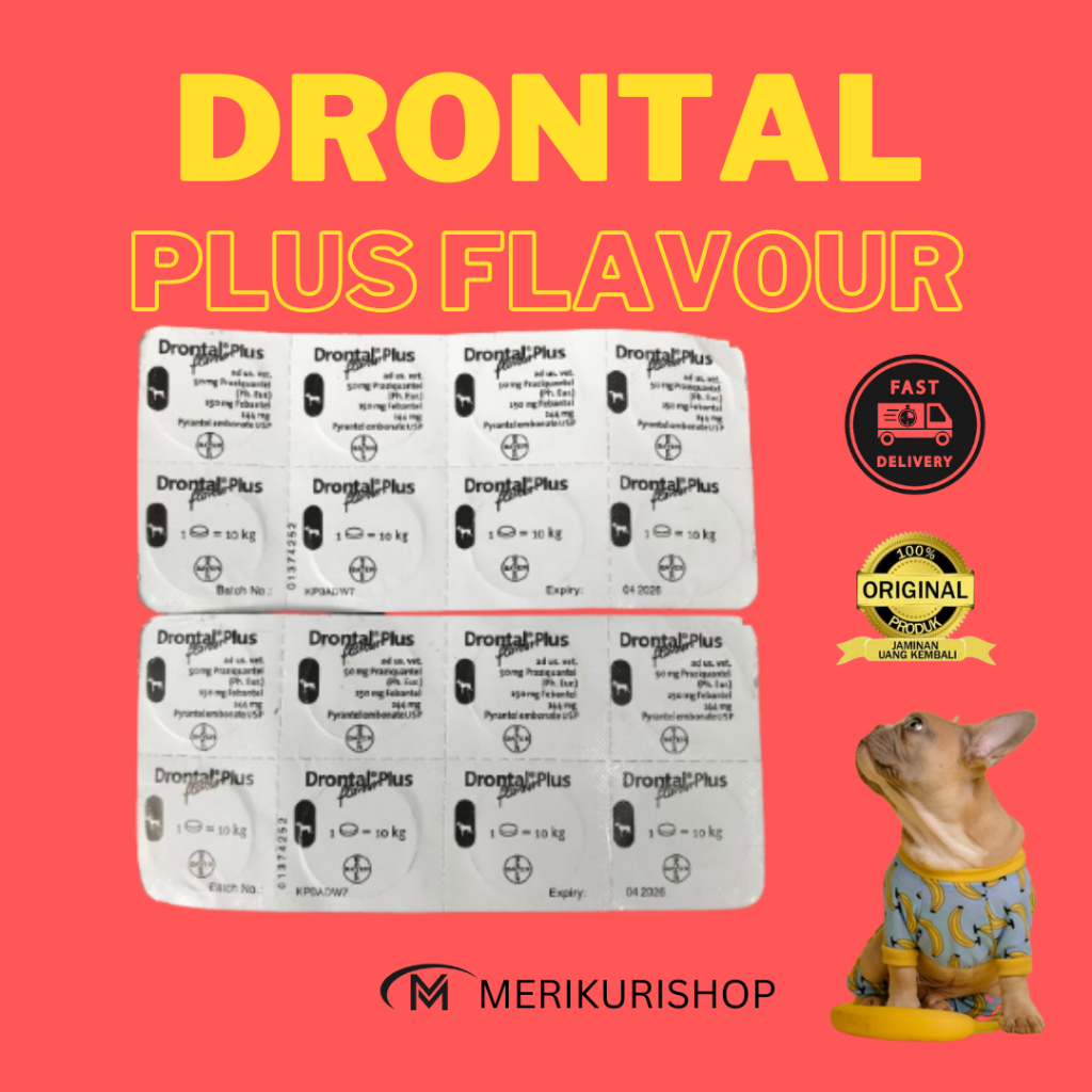 Jual Drontal Plus Flavour Dog Tablet Obat Cacing Anjing Original ...