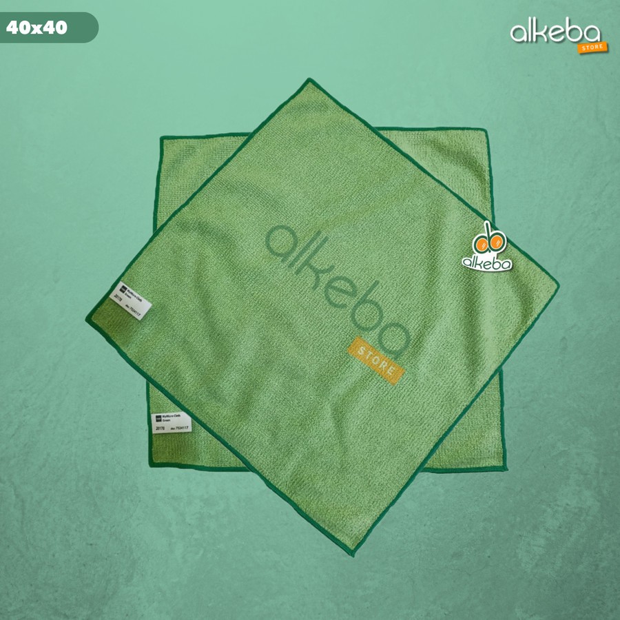 Jual diversey taski mymicro cloth green / Lap microfiber hijau 40 x 40 ...