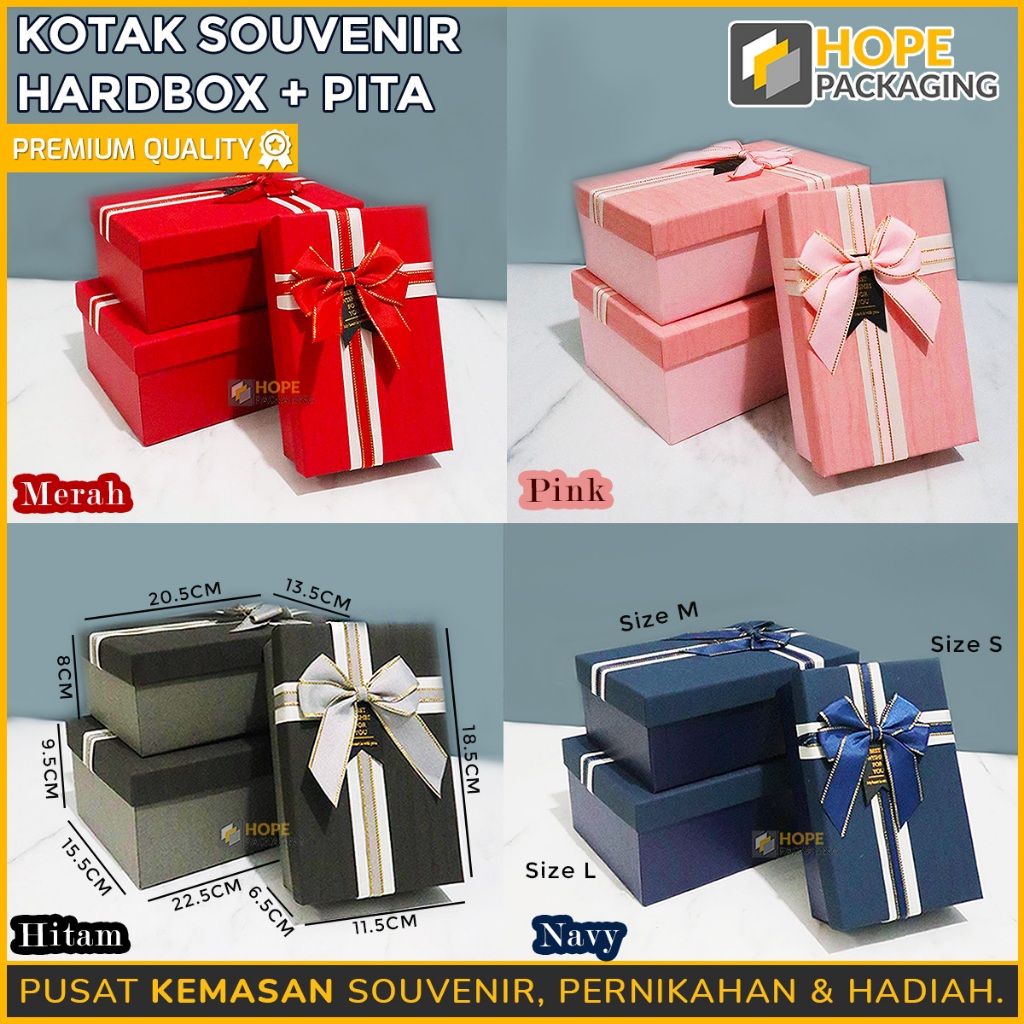 Jual Kotak Kado Gift Box Hadiah / Kotak Hardbox + Pita / Box Hadiah / Kotak Aksesoris Perhiasan ...