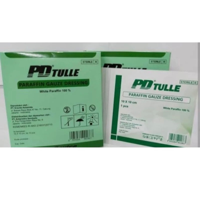 Jual pd tulle 10 x 10 cm paraffin gauze dressing mirip lomatuel ...