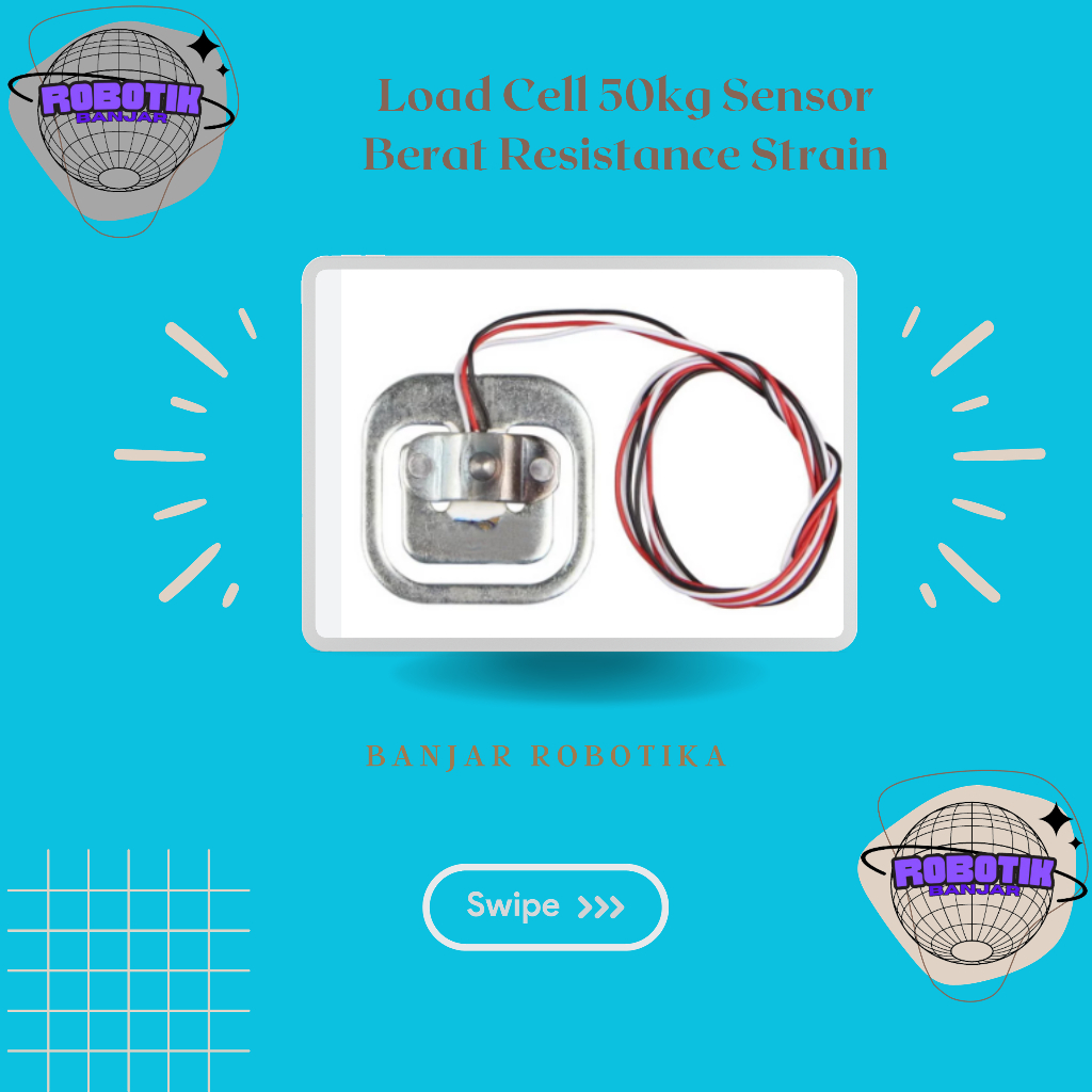 Jual Load Cell 50kg Sensor Berat Resistance Strain | Banjar Robotika ...