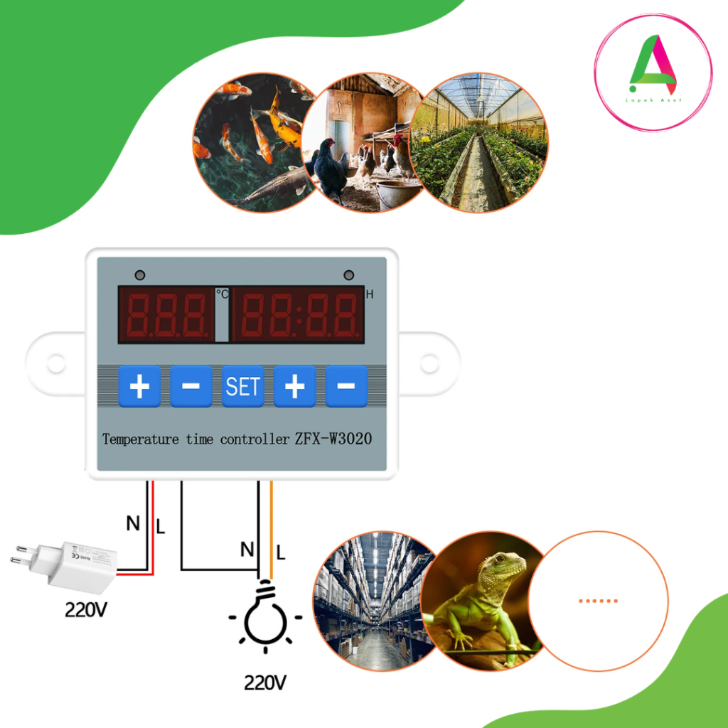 Jual ZFX-W3020 Digital Cerdas Suhu Waktu Controller Thermostat Timer ...